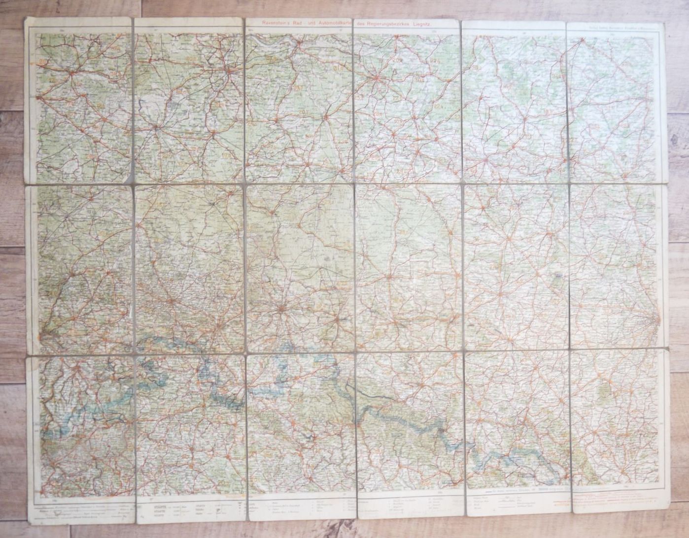 Alte Landkarte Nr 35 Regierungsbezirk Liegnitz Schlesien | 18215