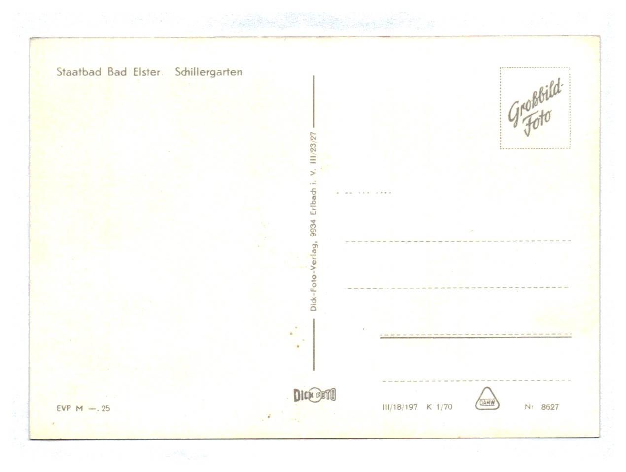 Foto Ansichtskarte Staatbad Bad Elster Schillergarten Echtfoto | Ak268