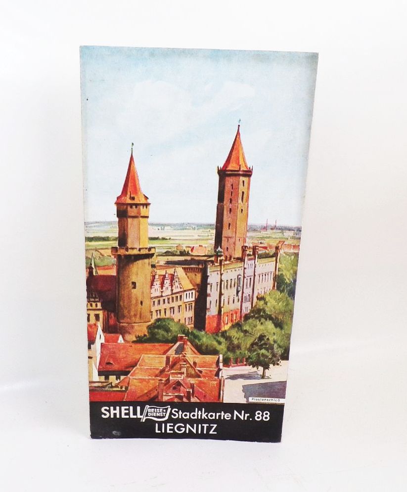 Liegnitz Shell Reisedienst Stadtkarte 88 Schlesien Polen | 19958