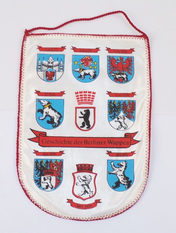 DDR Wimpel Berlin Hauptstadt der DDR Geschichte Berliner Wappen | 23398