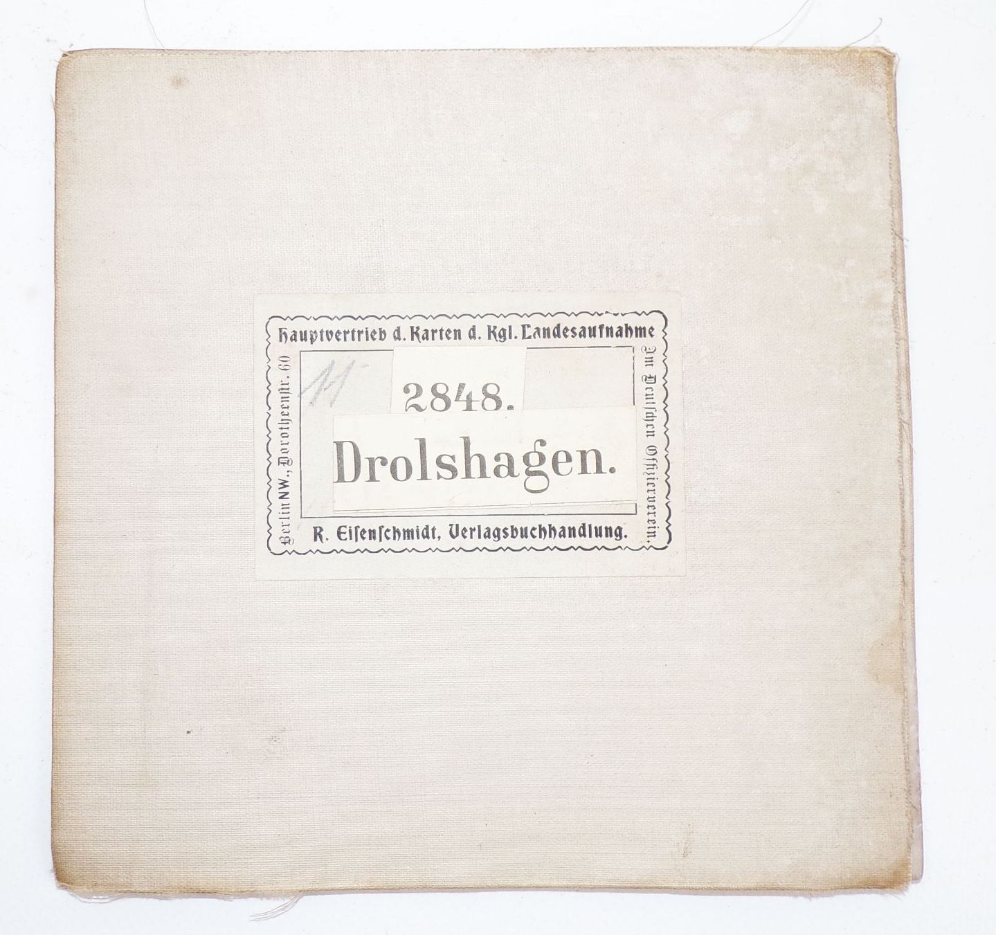 Alte Leinen Landkarte Drolshafen Olpe R Eisenschmidt um 1900 | 18137