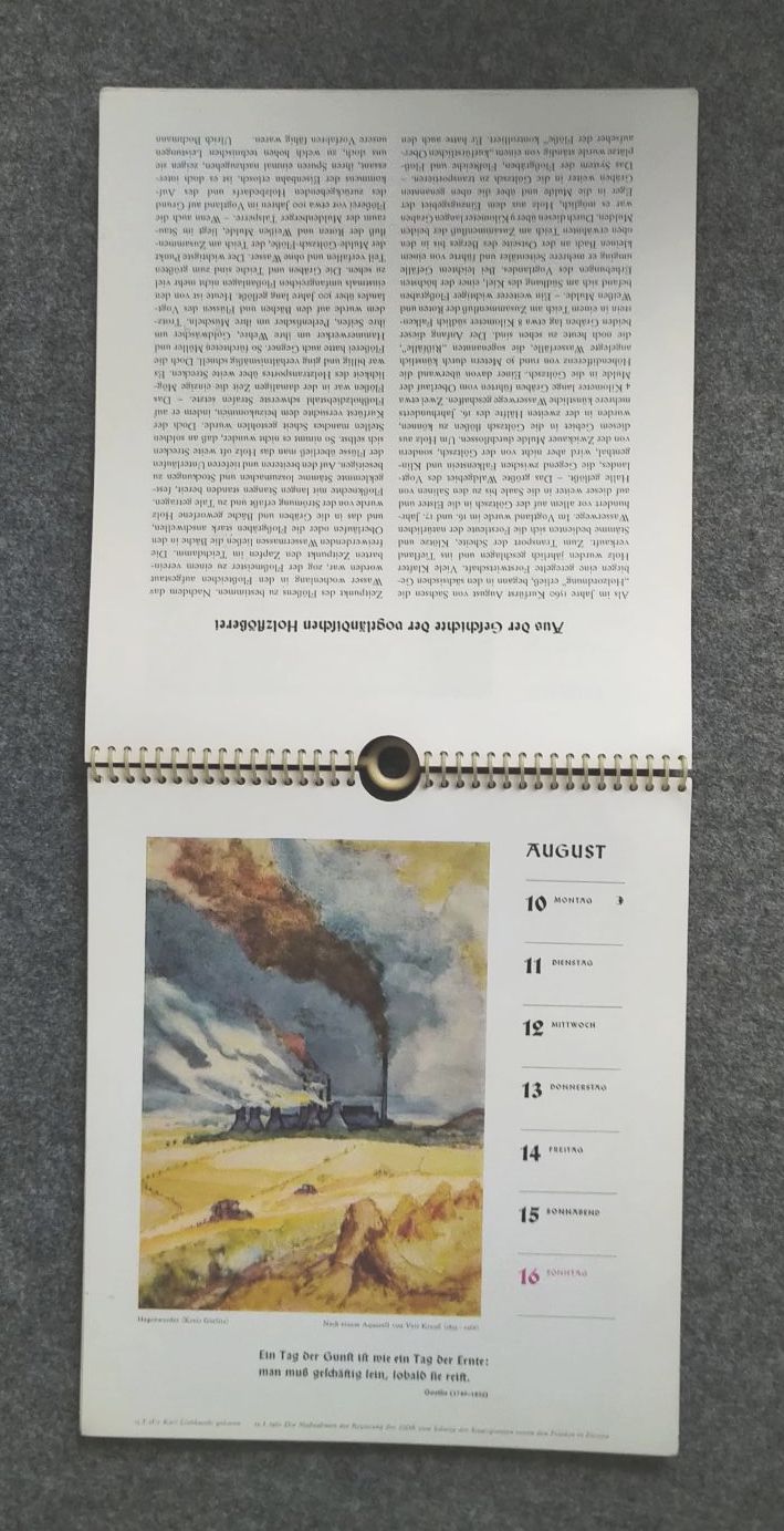 Kalender 1970 Sächsische Gebirgsheimat Die Himmelsbrücke | 23575
