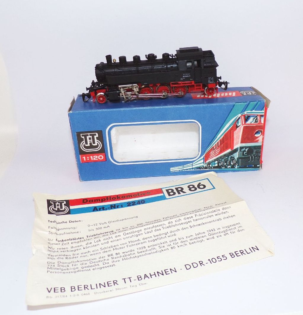 BTTB Dampflok BR86 1615 3 Spur TT mit OVP | 25295