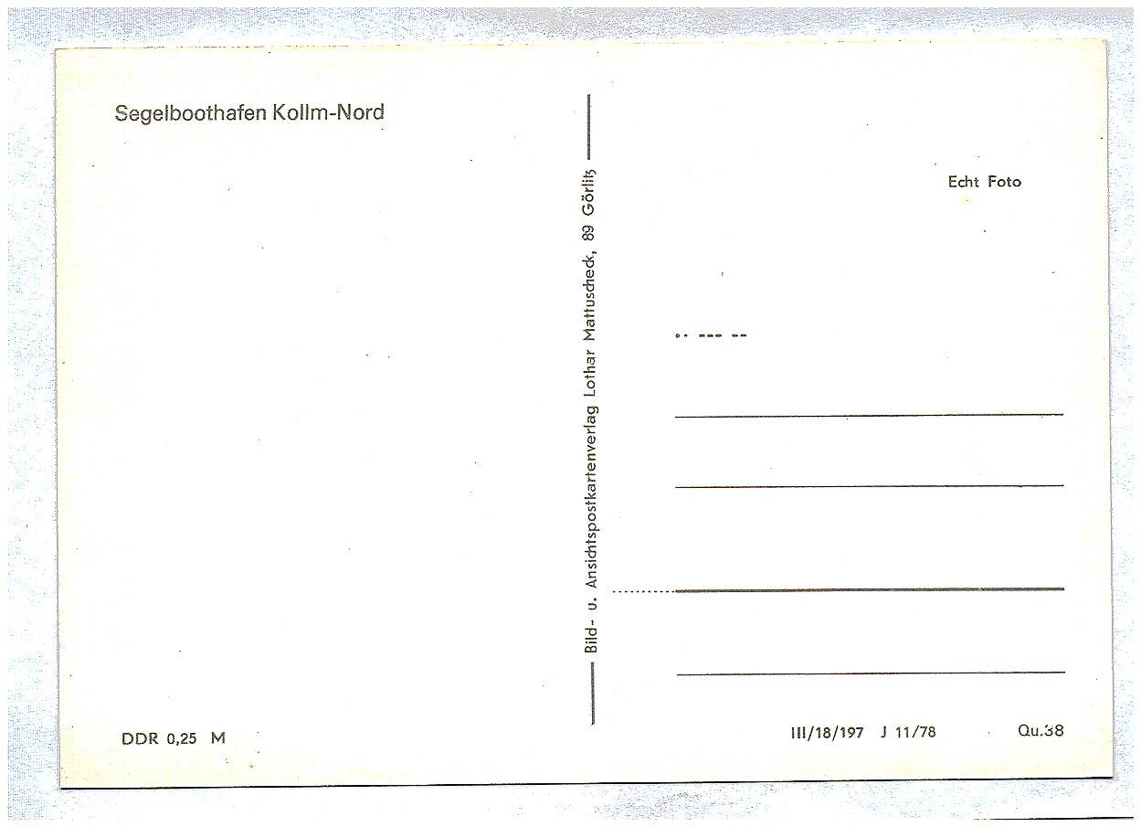 Ak Stausee Kreis Niesky Quitzdorf Segelboothafen Kollm Ost DDR | Ak516