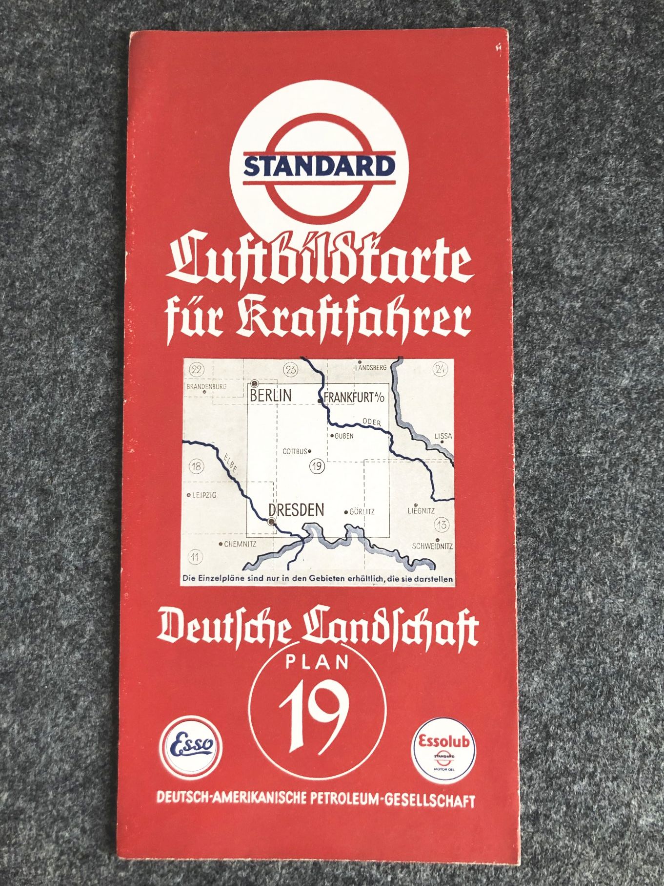 Alte Luftbildkarte für Kraftfahrer Standard Plan 19 Landkarte | 18813