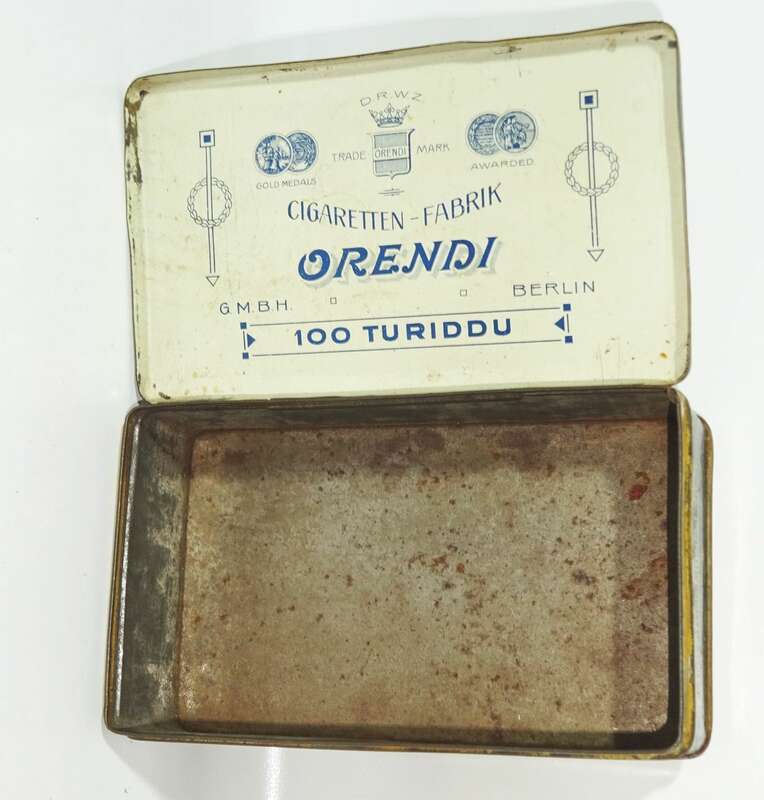 Orendi Cigaretten Fabrik Berlin Blechdose um 1910 Zigaretten | 13349