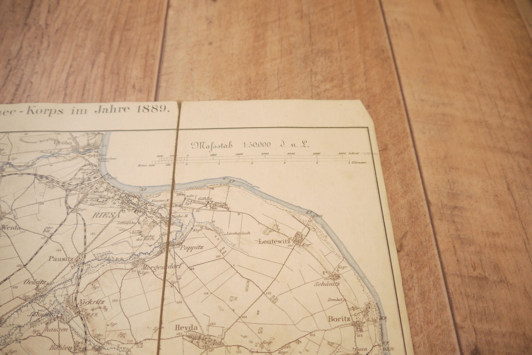 Leinenlandkarte Karte Armeekorps 1889 Herbstübungen alte Landkarte | 18189