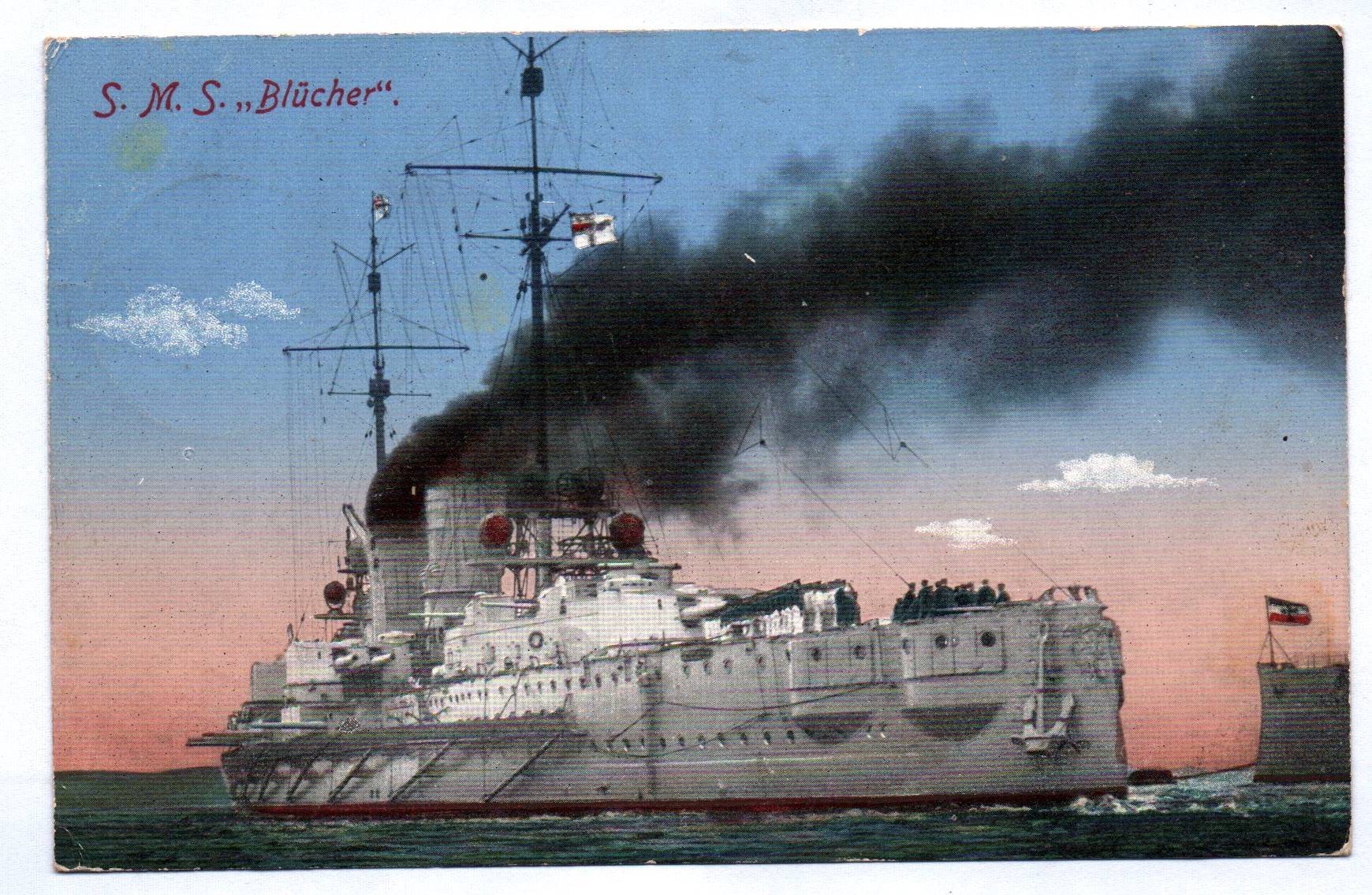 Ak SMS Blücher Feldpost 1915 Stempel SM Torpedoboot | Ak11548