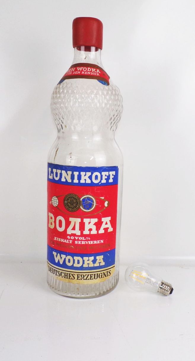 Alte Lunikoff Wodka Flaschen Groß XXL 5 Liter Schaufenster Reklame | 28498