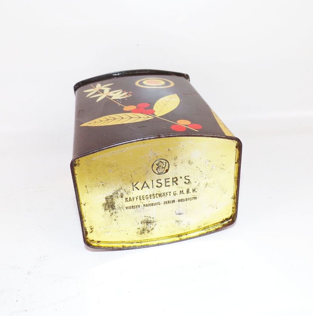 Art Deco Blechdose Kaiser Kaffee 1930er 1940er Design Deko | 19749