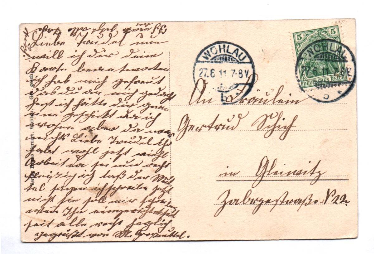 Alte Postkarte Wohlau Ringseiten Schlesien Polen 1911 | 5665