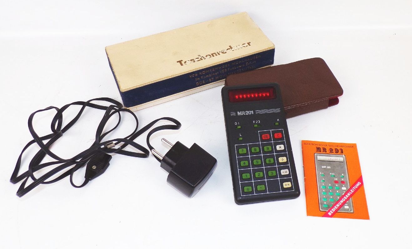 DDR Taschenrechner MR201 funktionstüchtig OVP | 21064