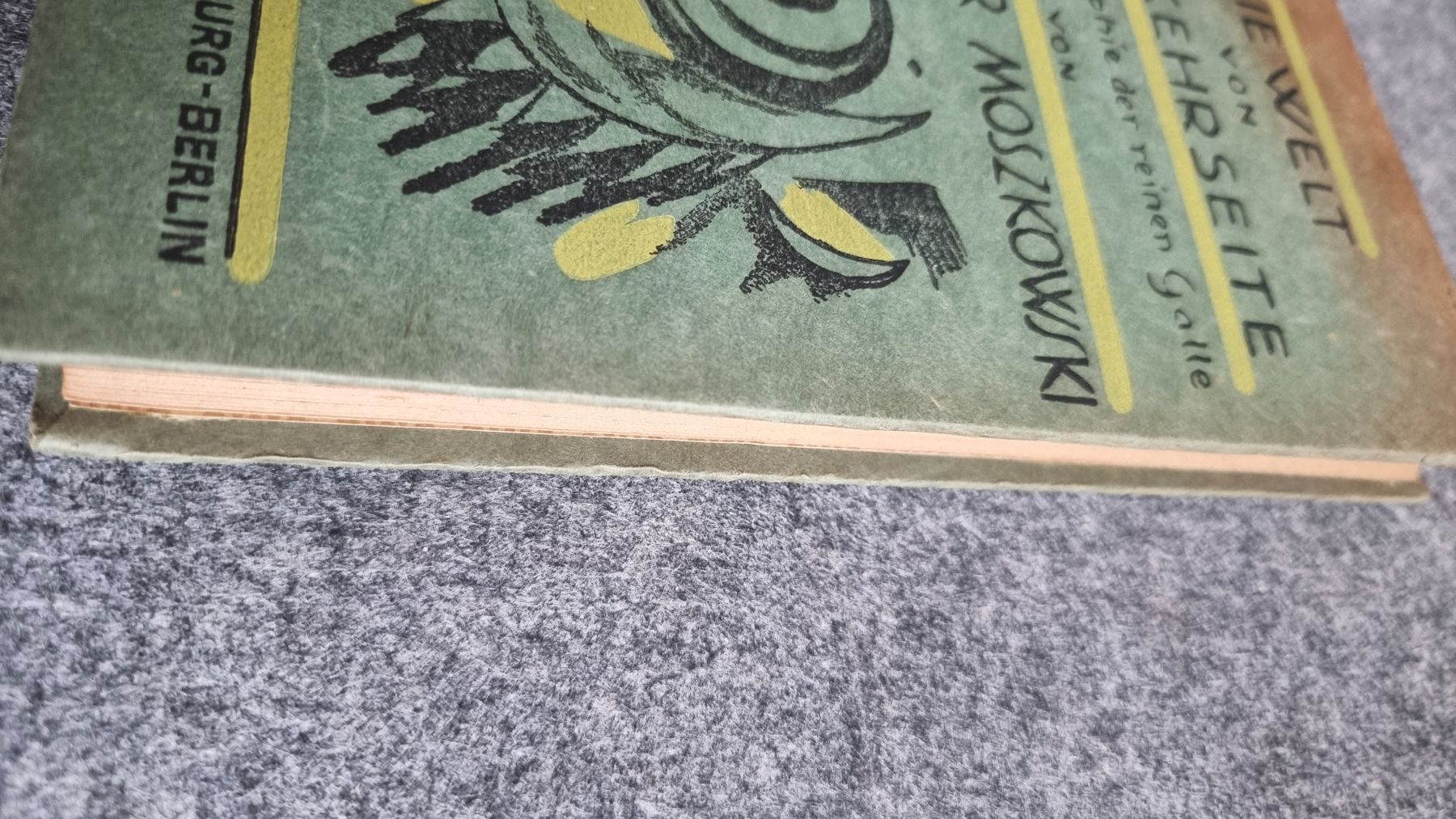 Die Welt von der Kehrseite Alexander Moszkowski 1920 altes Buch | 20281