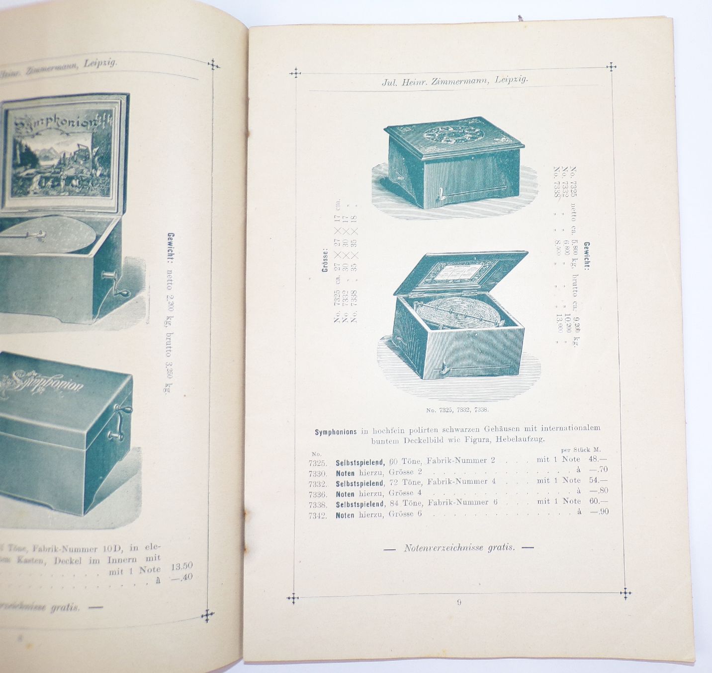 Katalog Symphonions Zimmermann Leipzig Musikinstrumente Automaten um ...