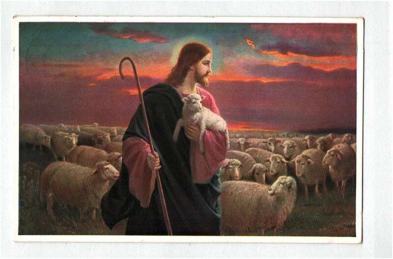 Ak Jesus mit Schafen Heiland Erlöser 1930 | 5198