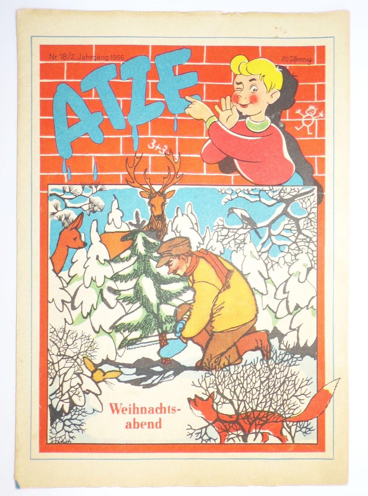Atze 18 von 1956 Junge Welt DDR Kinder Comic | 19963
