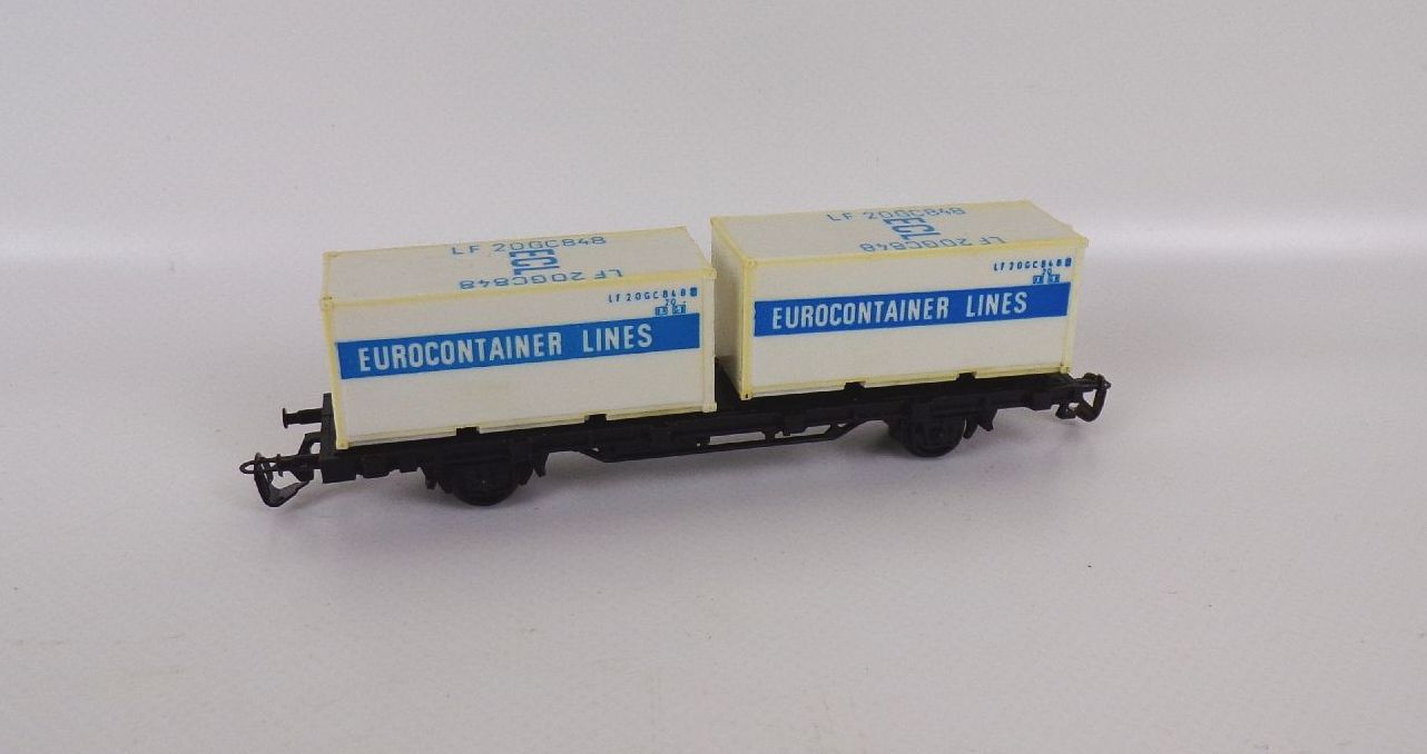 BTTB Containerwagen Eurocontainer Lines Spur TT mit Verpackung | 25387