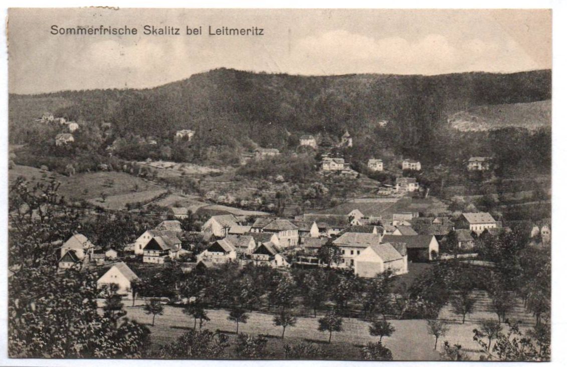 Ak Sommerfrische Skalitz bei Leitmeritz 1912 Böhmen Tschechien | 5301