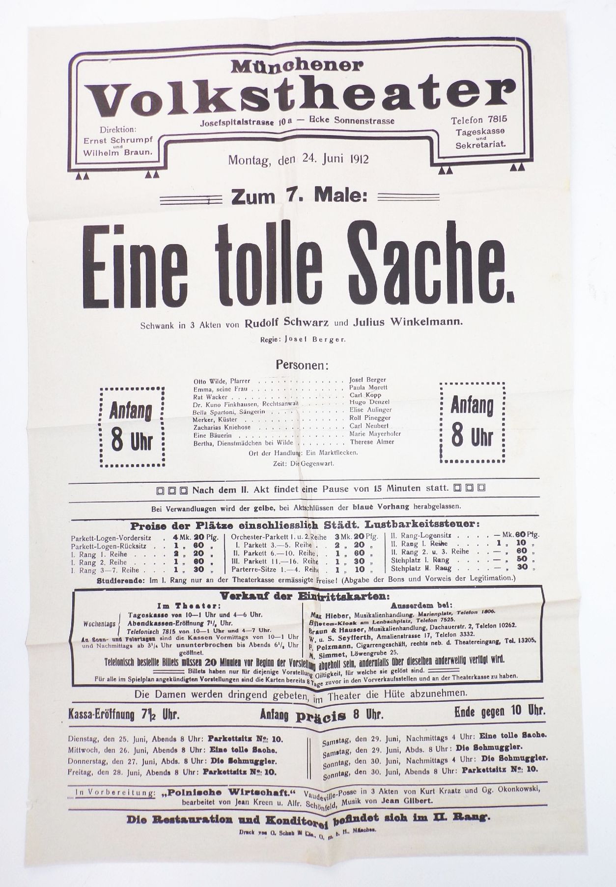 Volkstheater Programm Munchen