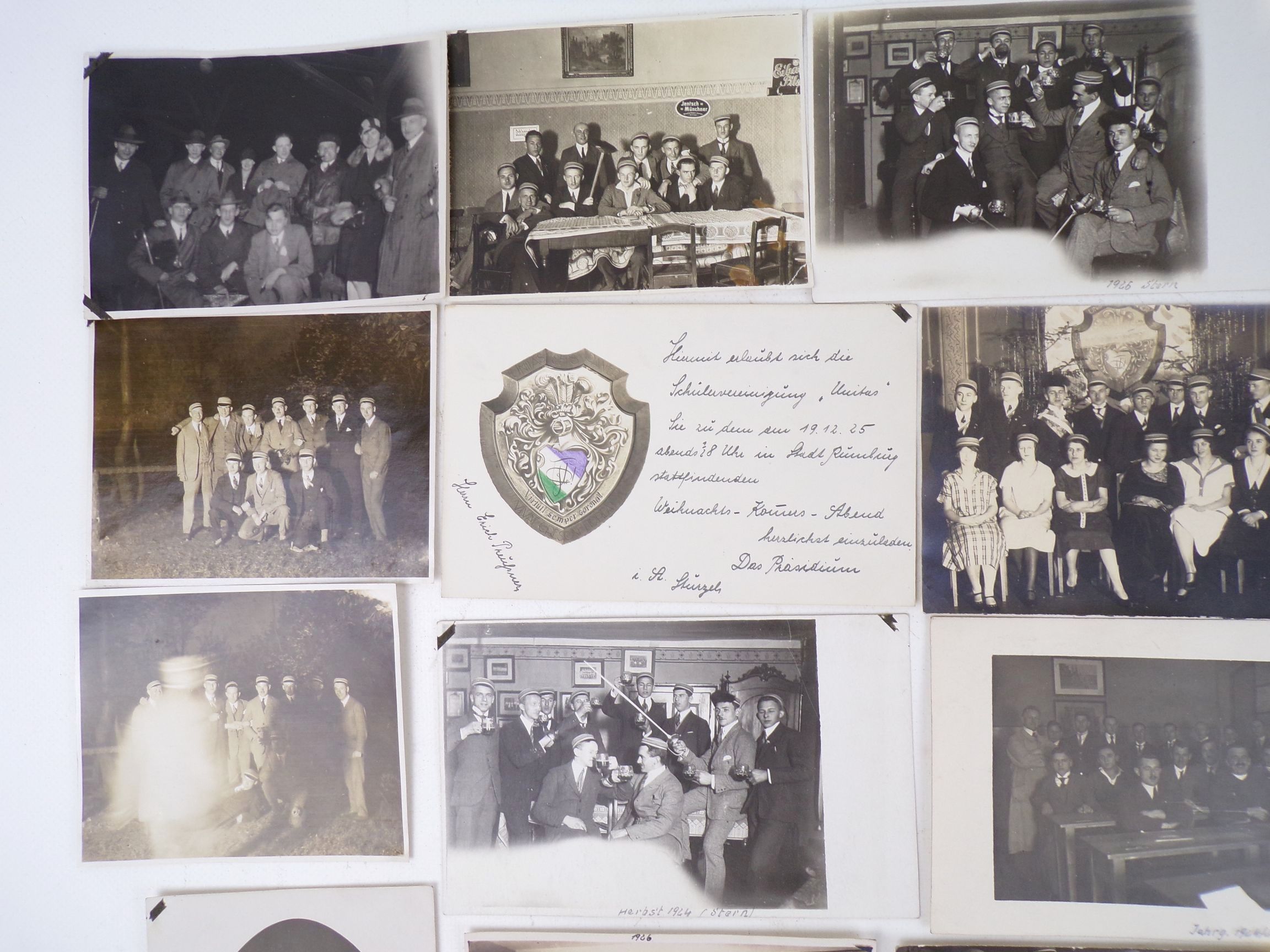 Konvolut Studentika 26 Fotos Zittau 1925 Burschenschaft Studenten | 18955