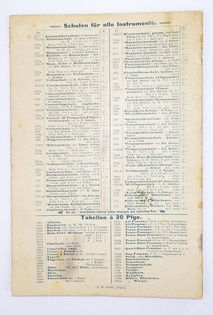 Katalog Symphonions Zimmermann Leipzig Musikinstrumente Automaten um ...