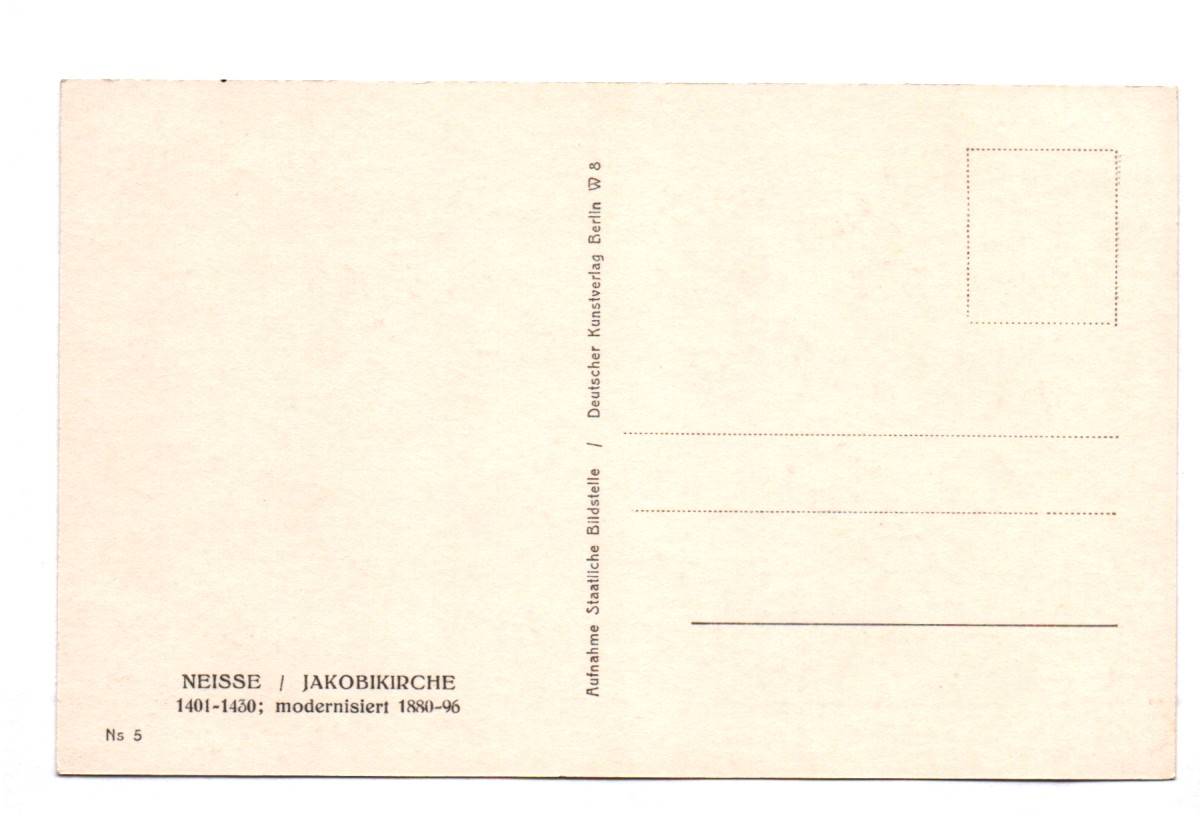 Ak Neisse Jacobskirche Nysa 1930er Schlesien Polen | 5649