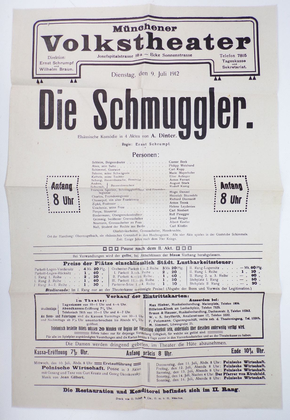 Volkstheater Programm Munchen