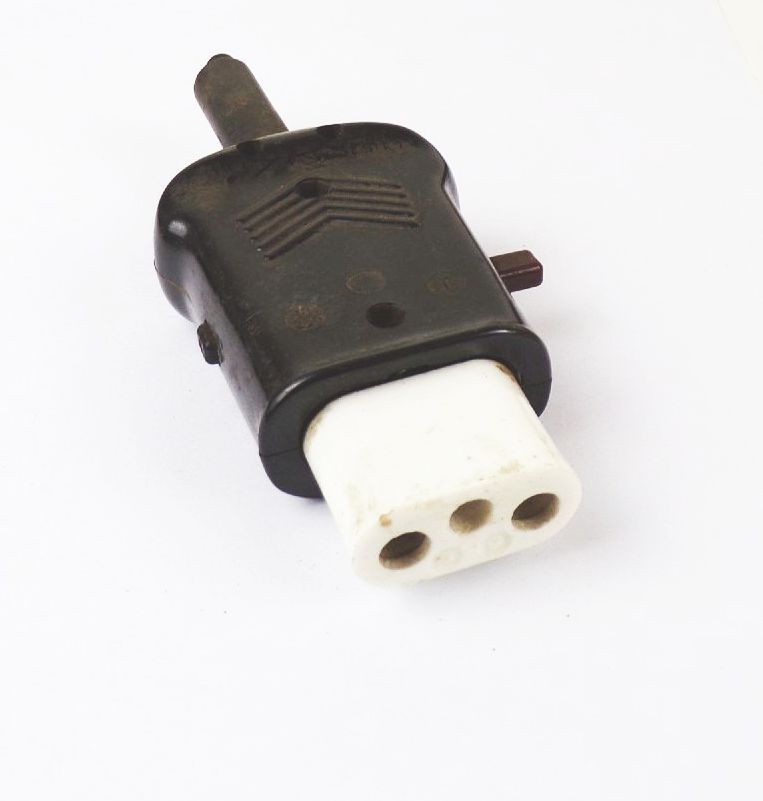 Alter Stecker Keramik Bakelit Gerätestecker Stromstecker ...
