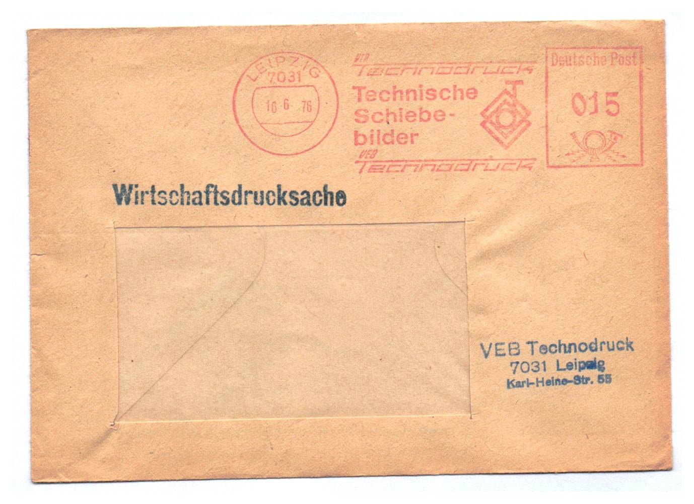 Wirtschaftsdrucksache 1976 Technische Schiebebilder VEB DDR | 16138