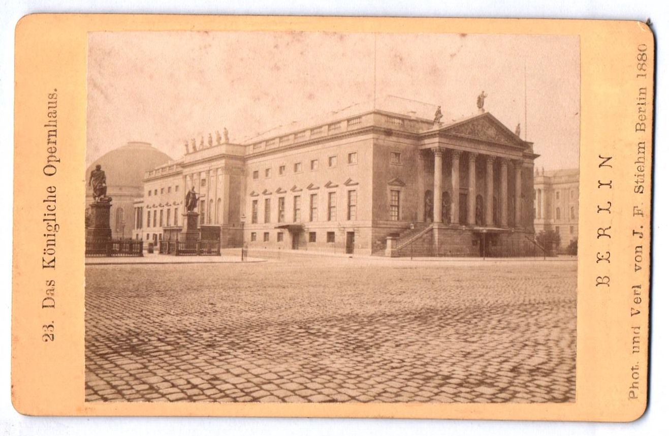 CdV Foto Berlin das königliche Opernhaus 1880 Fotografie | 25896