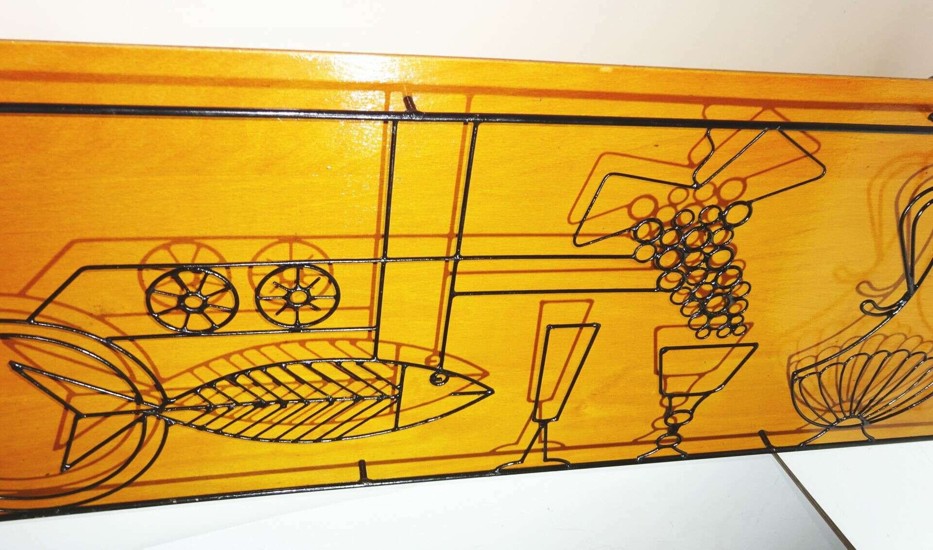 DDR Wandbild HO Gaststätte 1970er Vintage Deko HOG Retro Look | 11582
