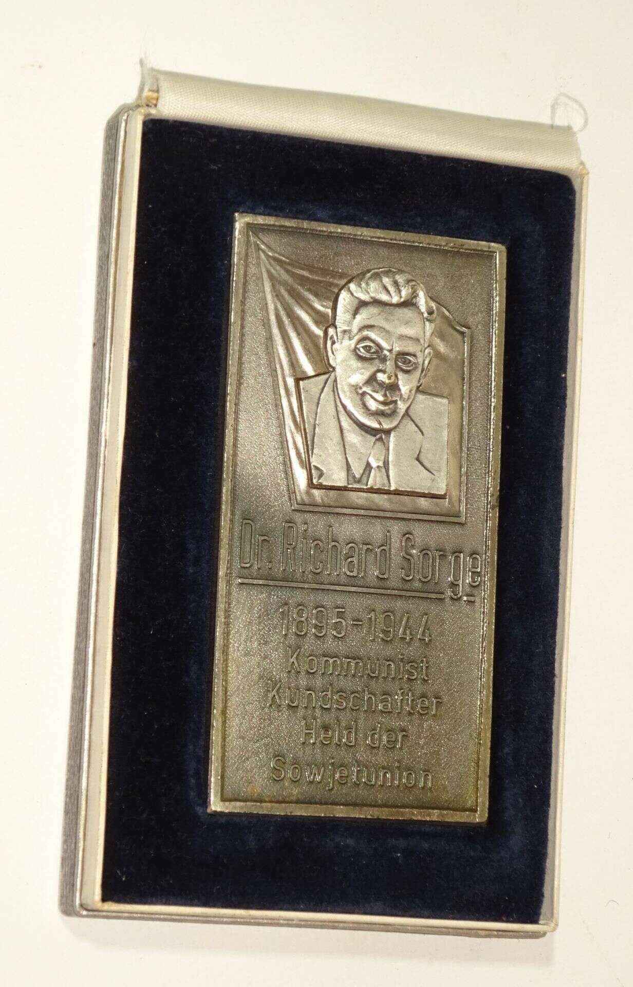 Dr Richard Sorge Plakette DDR Auszeichnung MfS Stasi | 12078