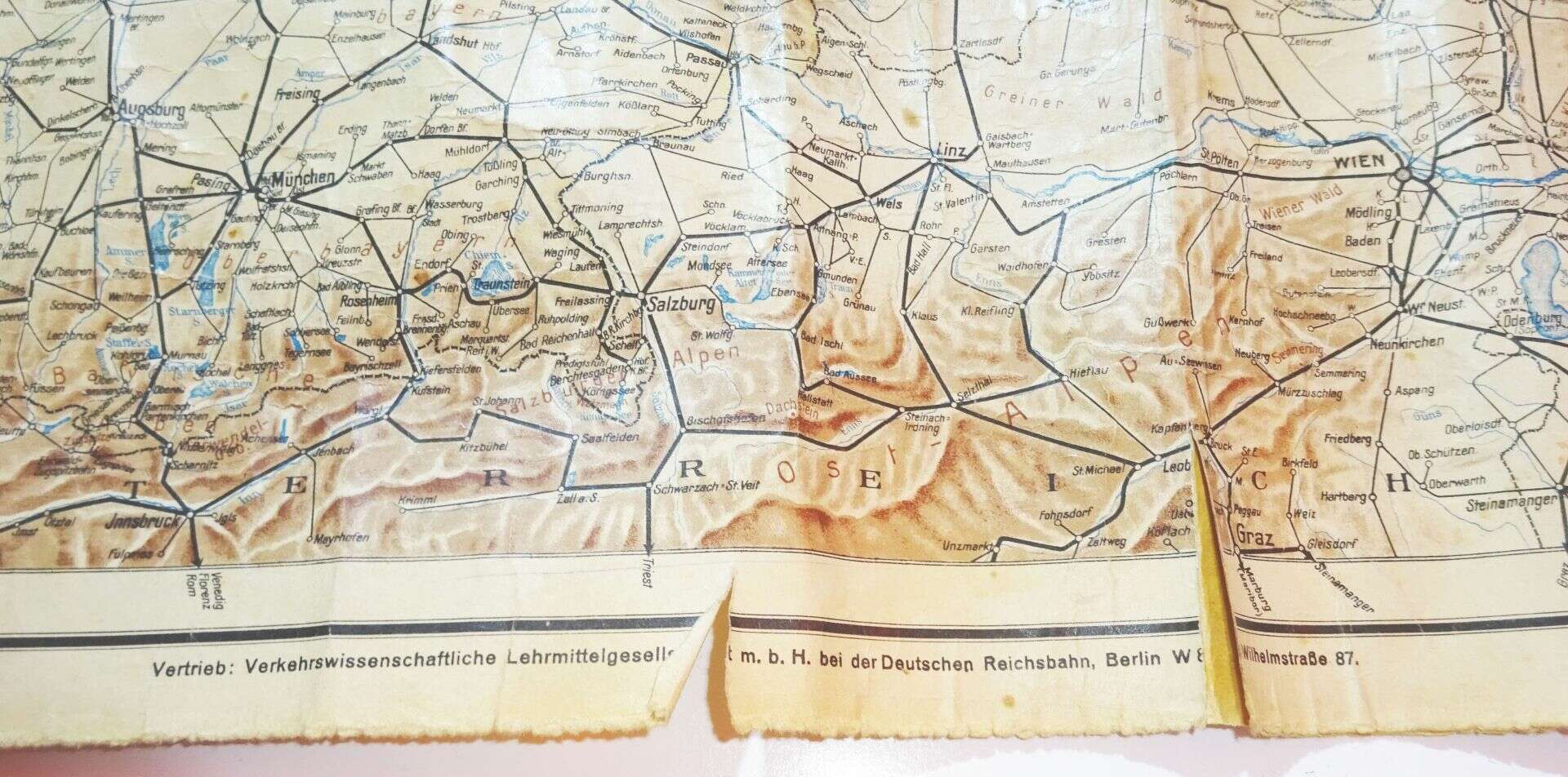 Deutsche Reichsbahn Gesellschaft Übersichtskarte Schienennetz 1930 | 12300