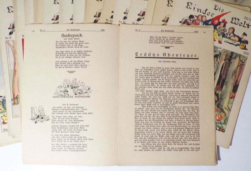 Die Kinderwelt Kinderzeitung 1930 bis 1937 Konvolut | 14885