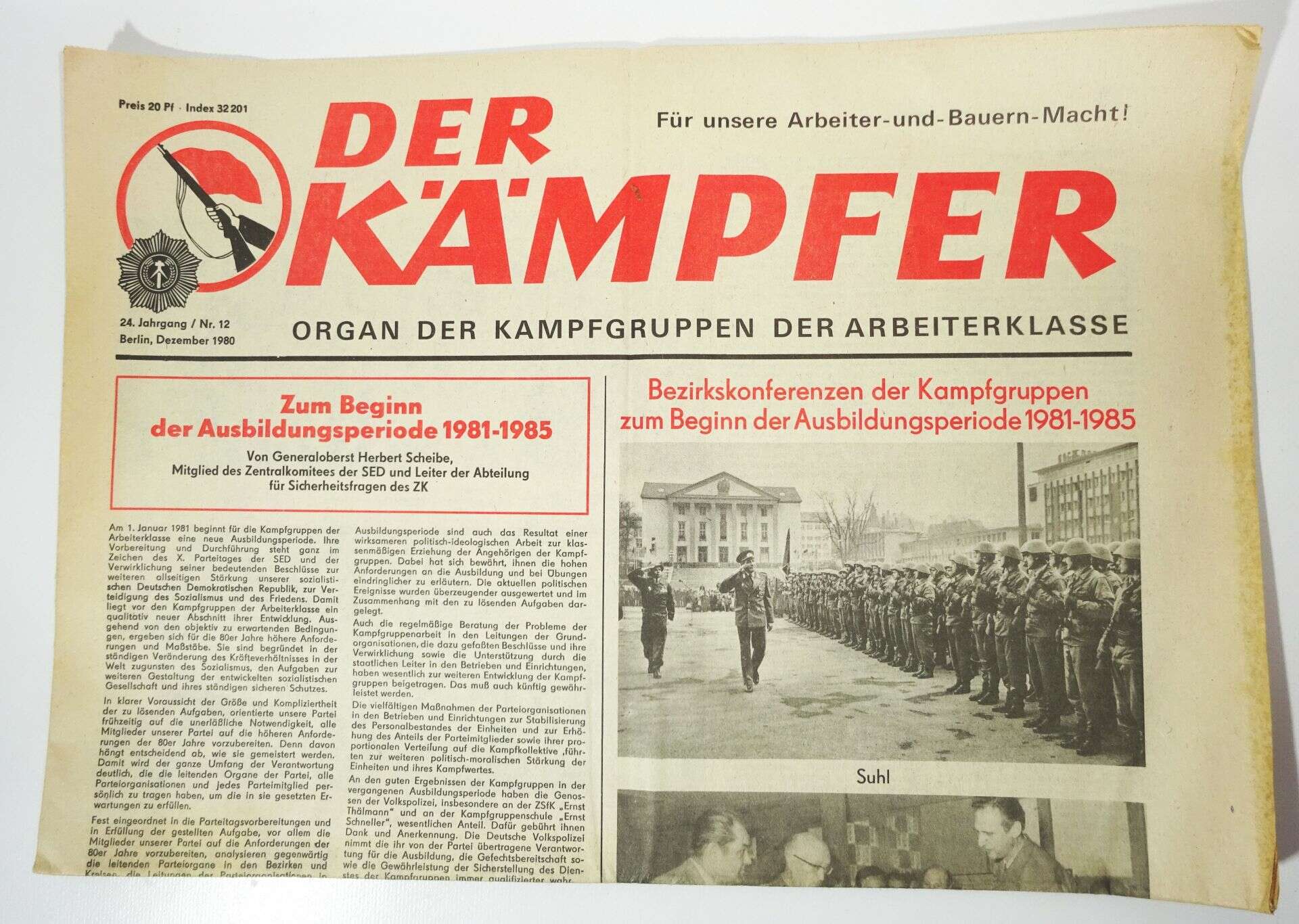 Der Kämpfer Nr 12 1980 Organ der Kampfgruppen Zeitung DDR NVA MdI | 12698